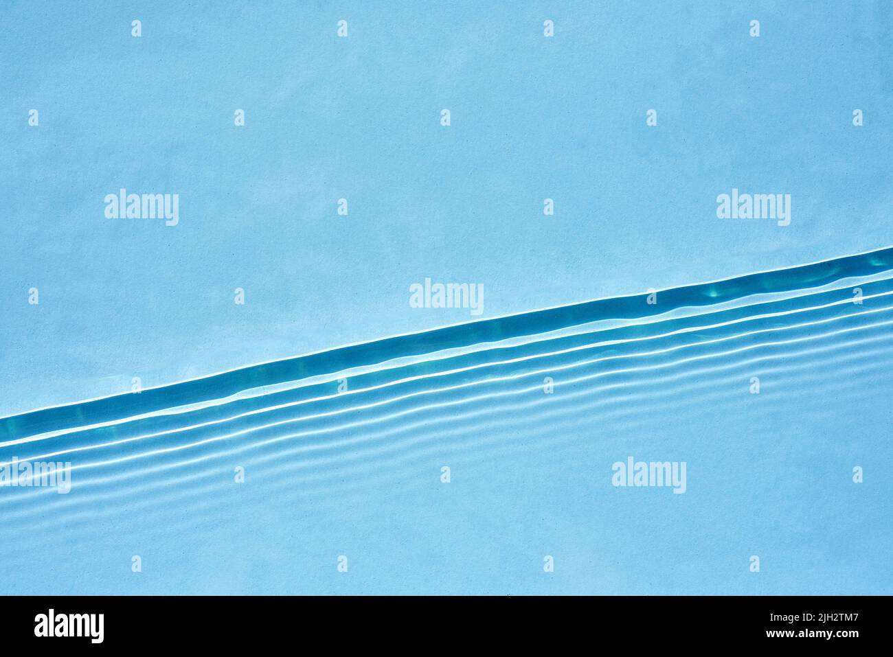 Transparent blue water surface texture with horizontal waves and ...