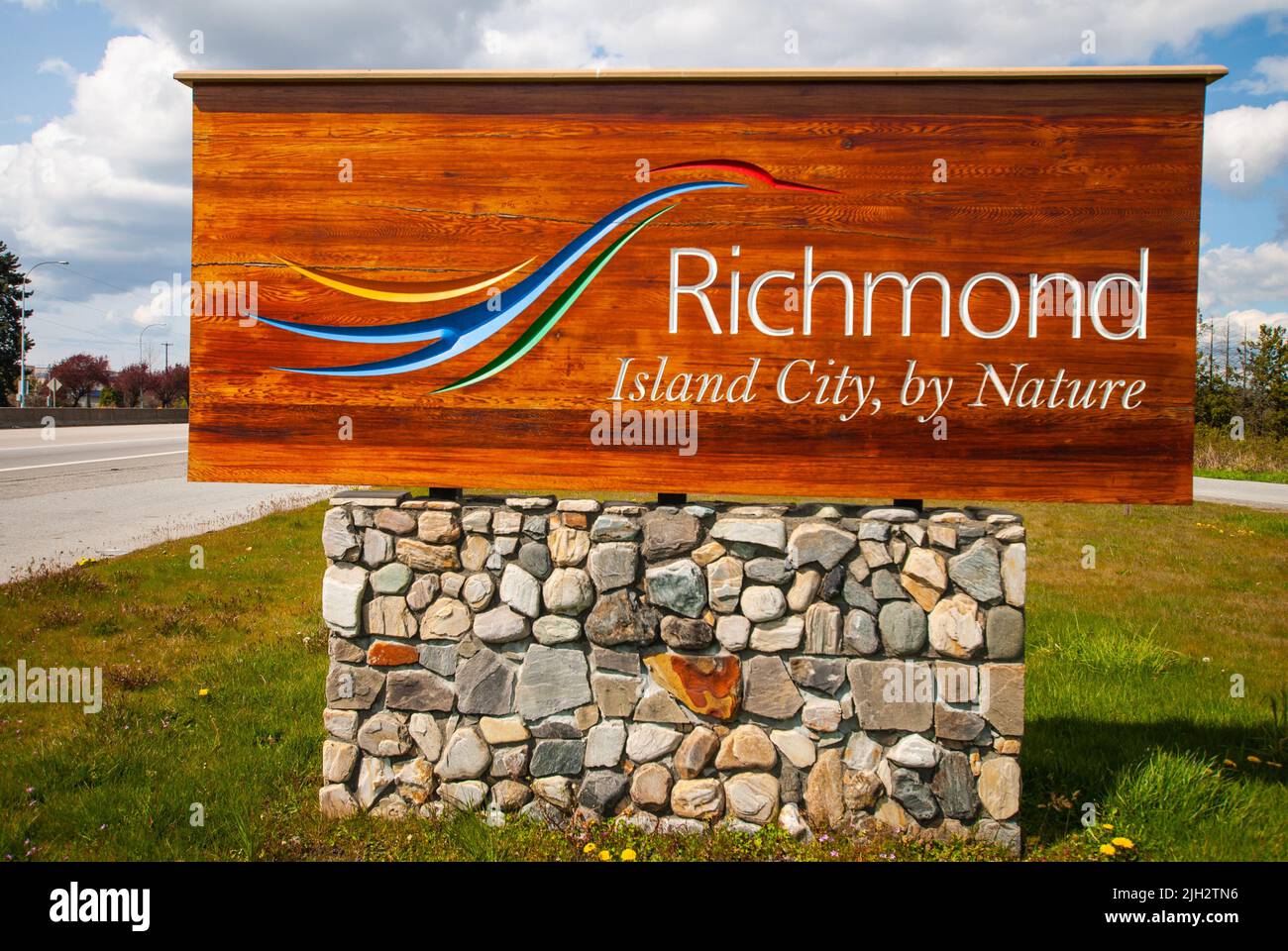 Welcome to Richmond sign, Richmond, British Columbia, Canada Stock Photo - Alamy