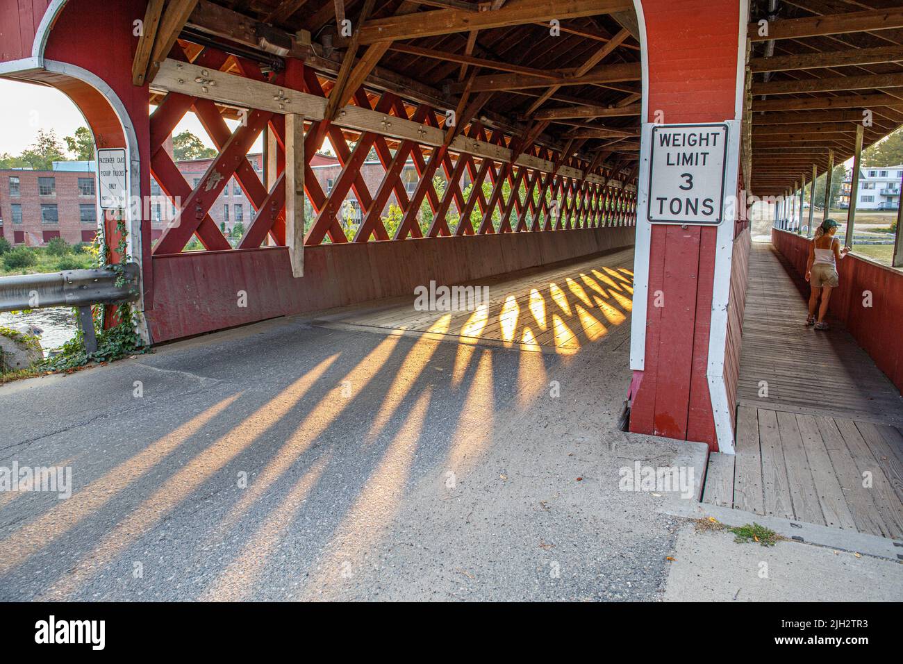 The Thompson Covered Bridge West Swanzey, New Hampshire Stock Photo - Alamy