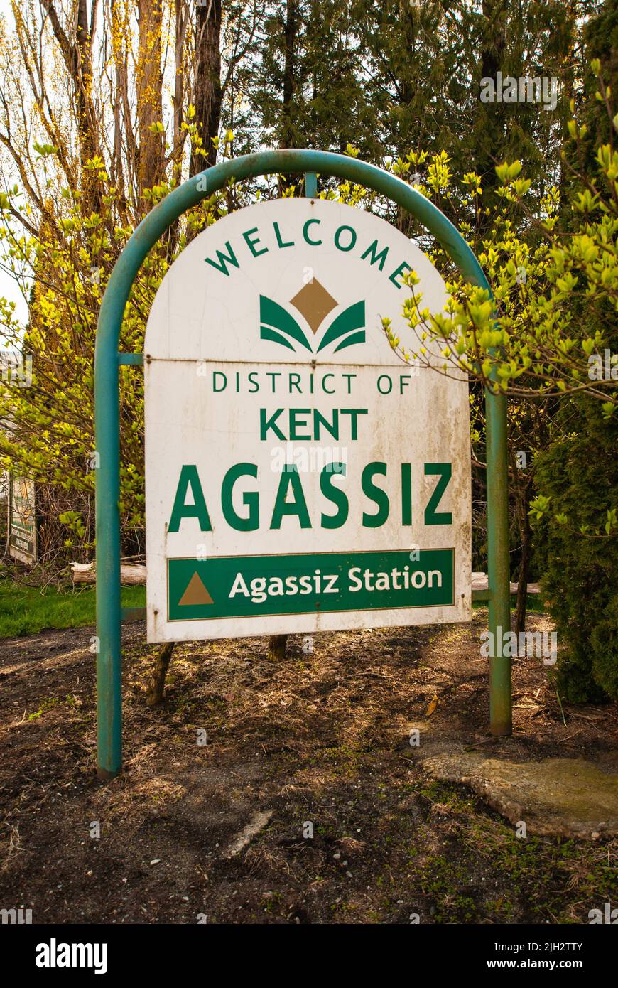 Welcome to Agassiz sign in Agassiz, British Columbia, Canada Stock ...