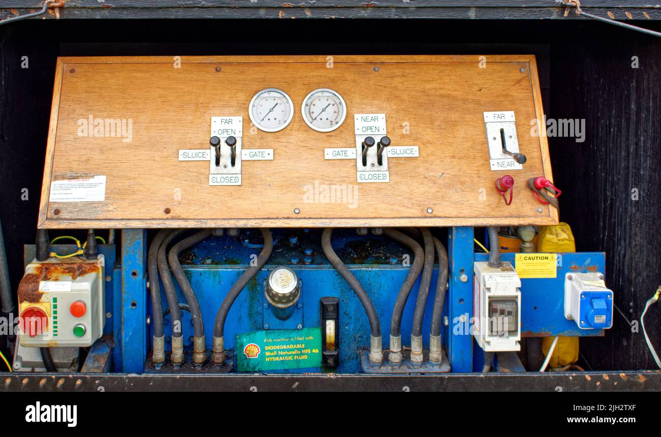 FORT WILLIAM CALEDONIAN CANAL NEPTUNES STAIRCASE INTERIOR OF A CONTROL ...