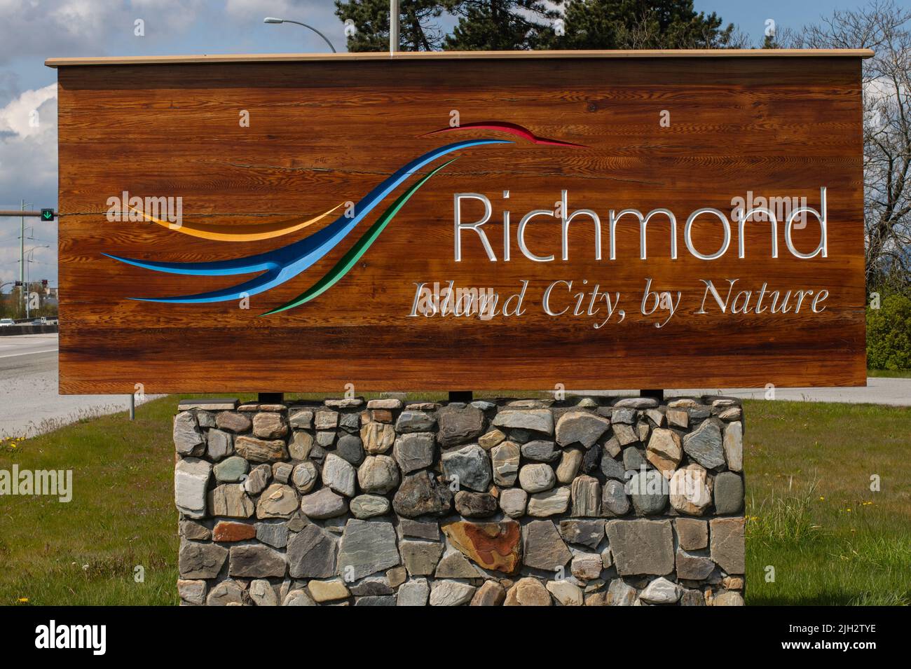 Welcome to Richmond sign, Richmond, British Columbia, Canada Stock ...