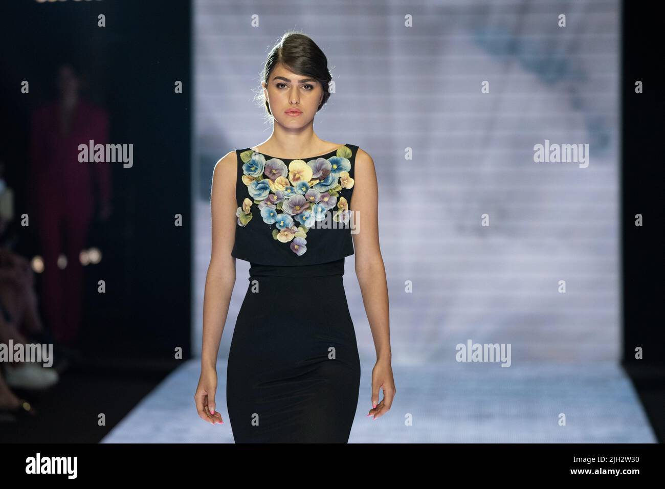 Rome, Italy, July 14,2022 - Gretel Z. fashion show with model on ...