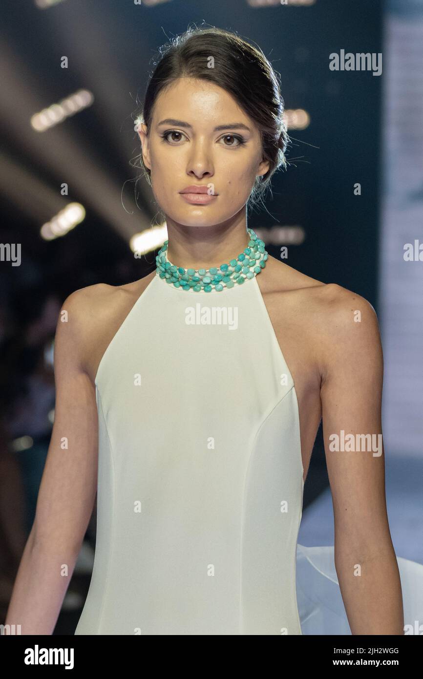 Rome, Italy, July 14,2022 - Gretel Z. fashion show with model on ...