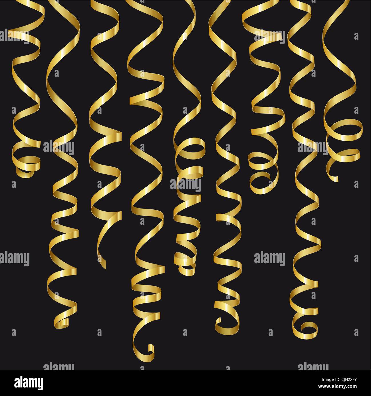 Holiday serpentine ribbons set colorful Stock Vector Image & Art - Alamy