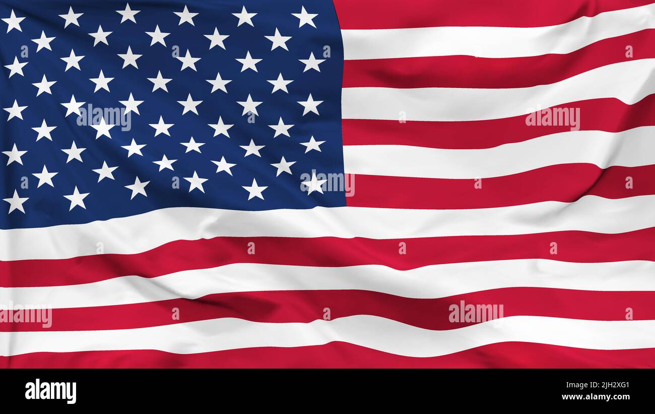 Fragment of a waving flag of the United States of America in the form ...