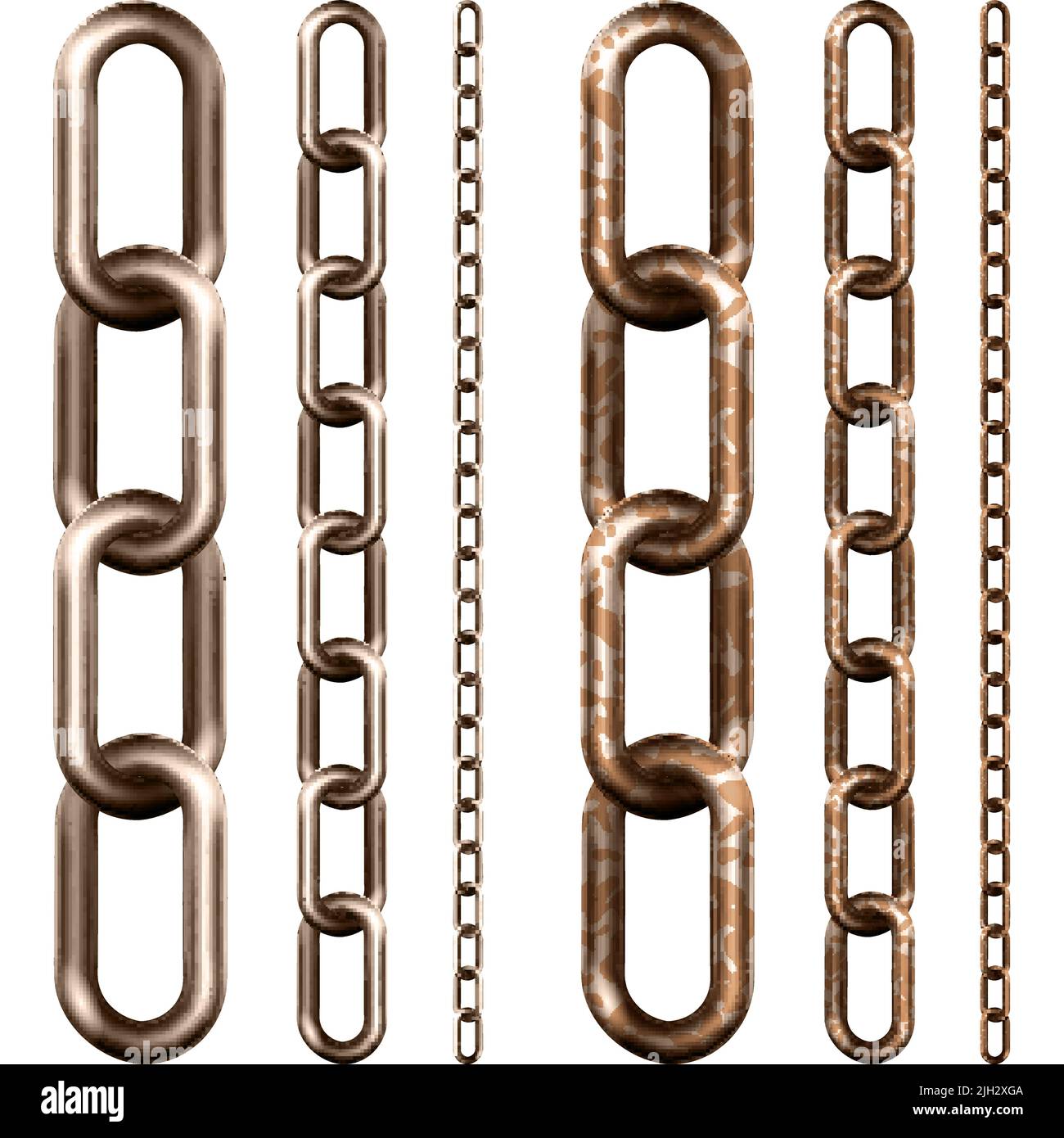 Set of metal chain, isolated on white Stock Vector Image & Art - Alamy
