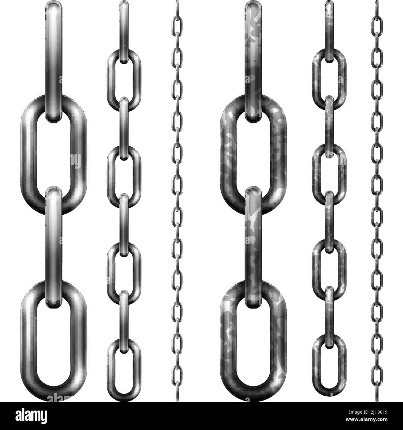 Silver metal steel chain Cut Out Stock Images & Pictures - Alamy