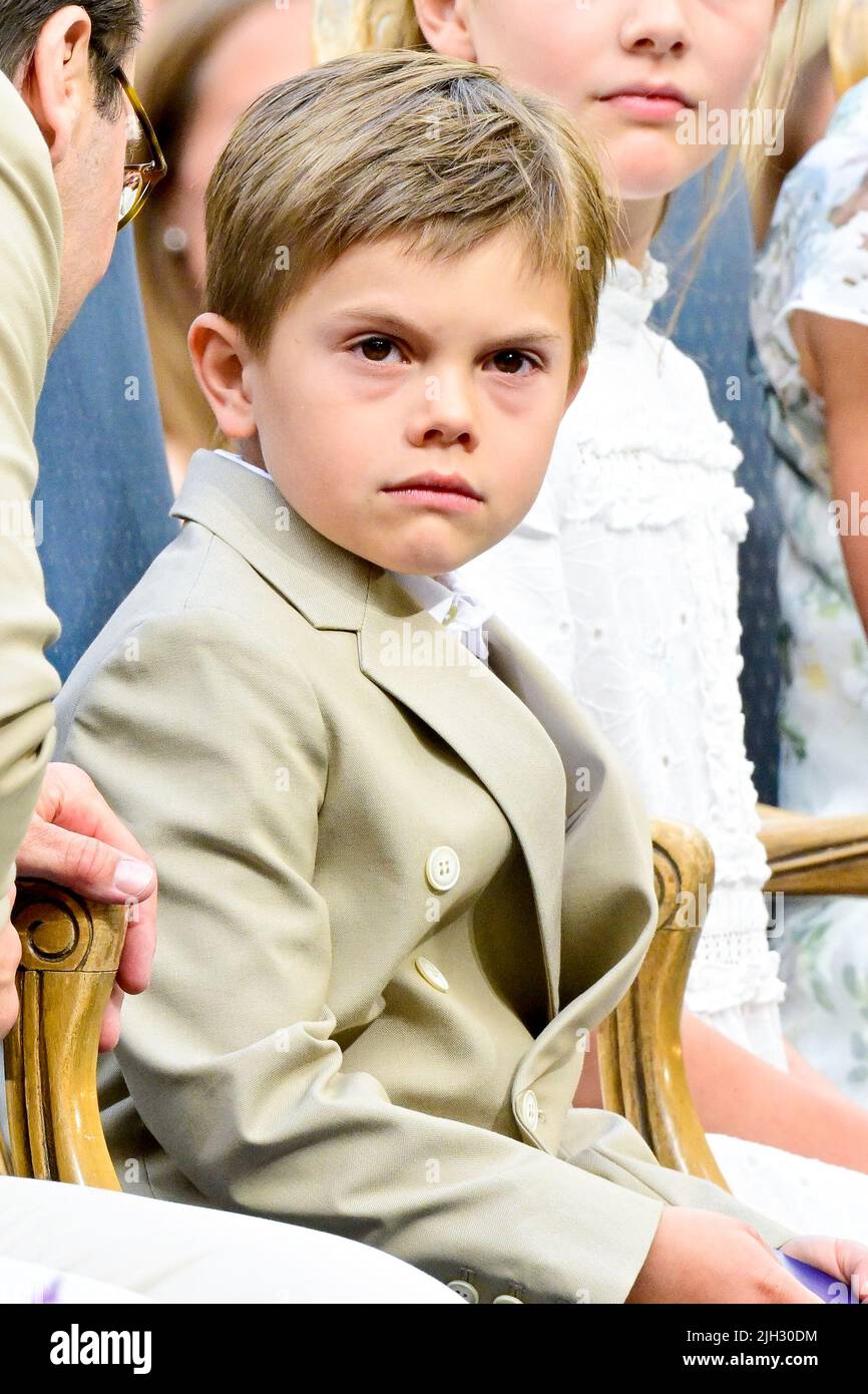 Oland, Sweden. 14th July, 2022. Prince Oscar during the festivities for ...