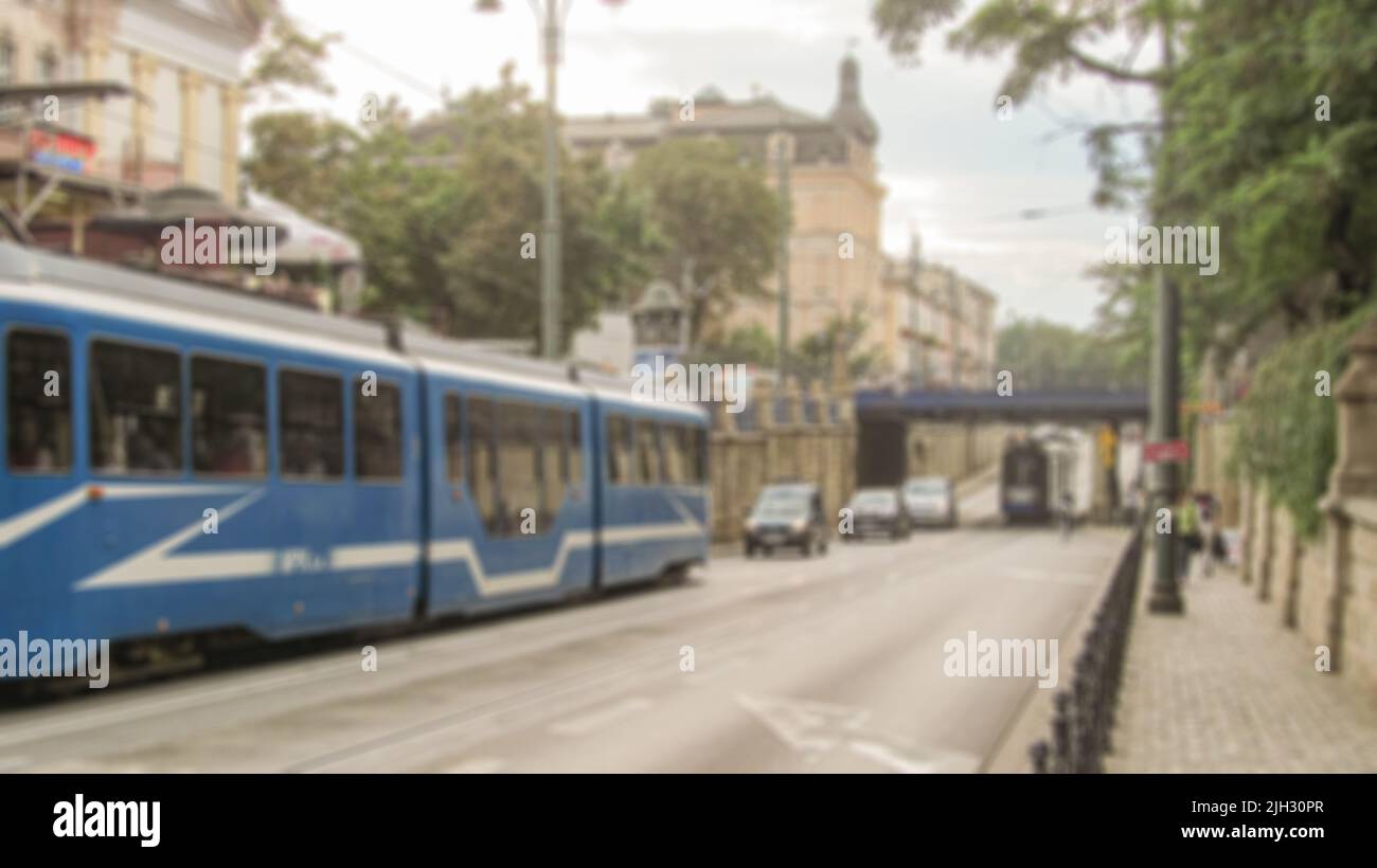 effect of blurring in a creative idea on the topic of urban transport ...