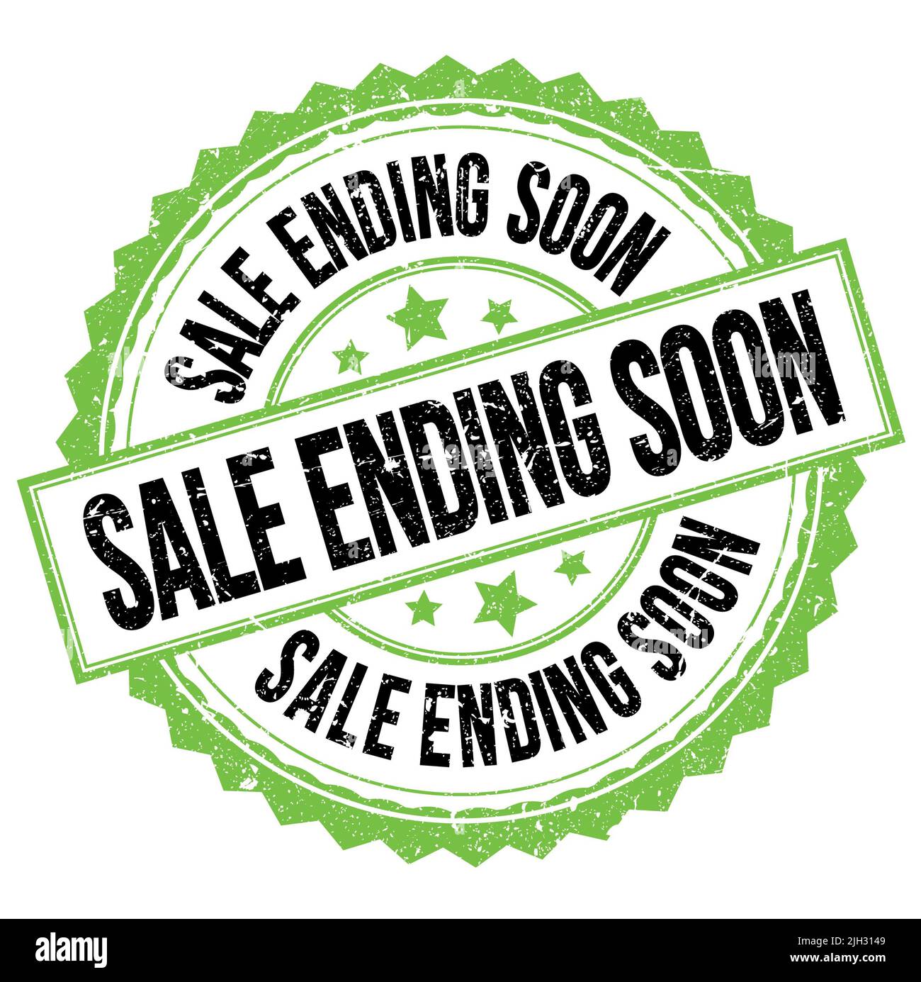 SALE ENDING SOON text written on green-black round stamp sign Stock ...