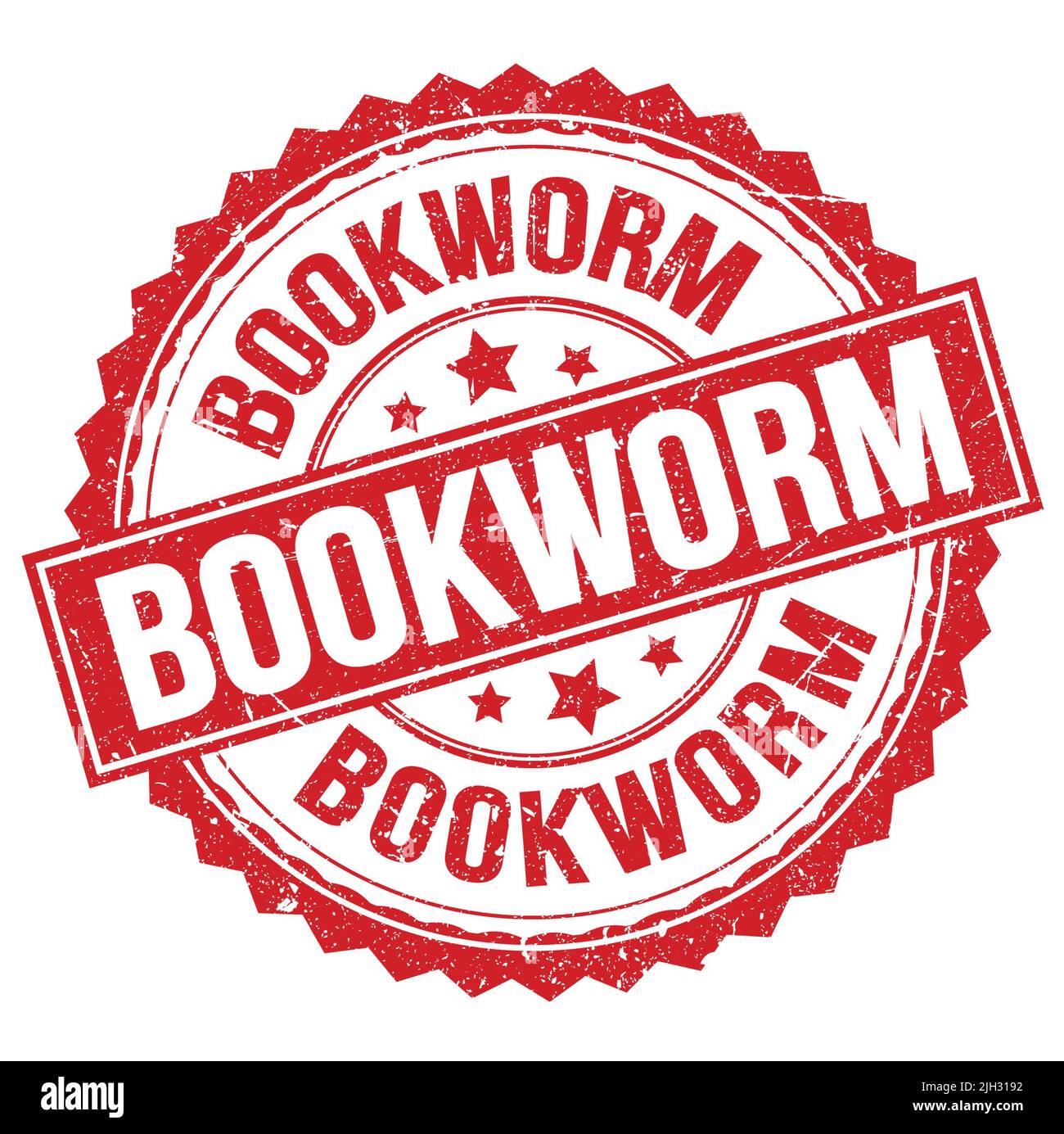 BOOKWORM text written on red round stamp sign Stock Photo - Alamy