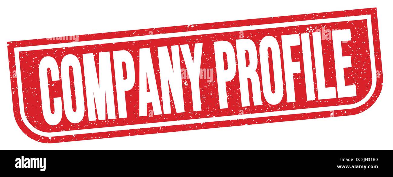 COMPANY PROFILE text written on red grungy stamp sign Stock Photo - Alamy