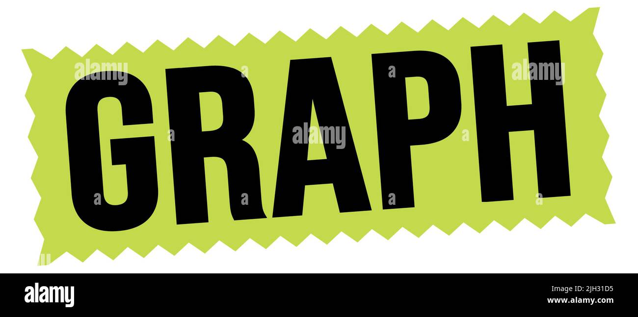 GRAPH text written on green-black zig-zag stamp sign Stock Photo - Alamy