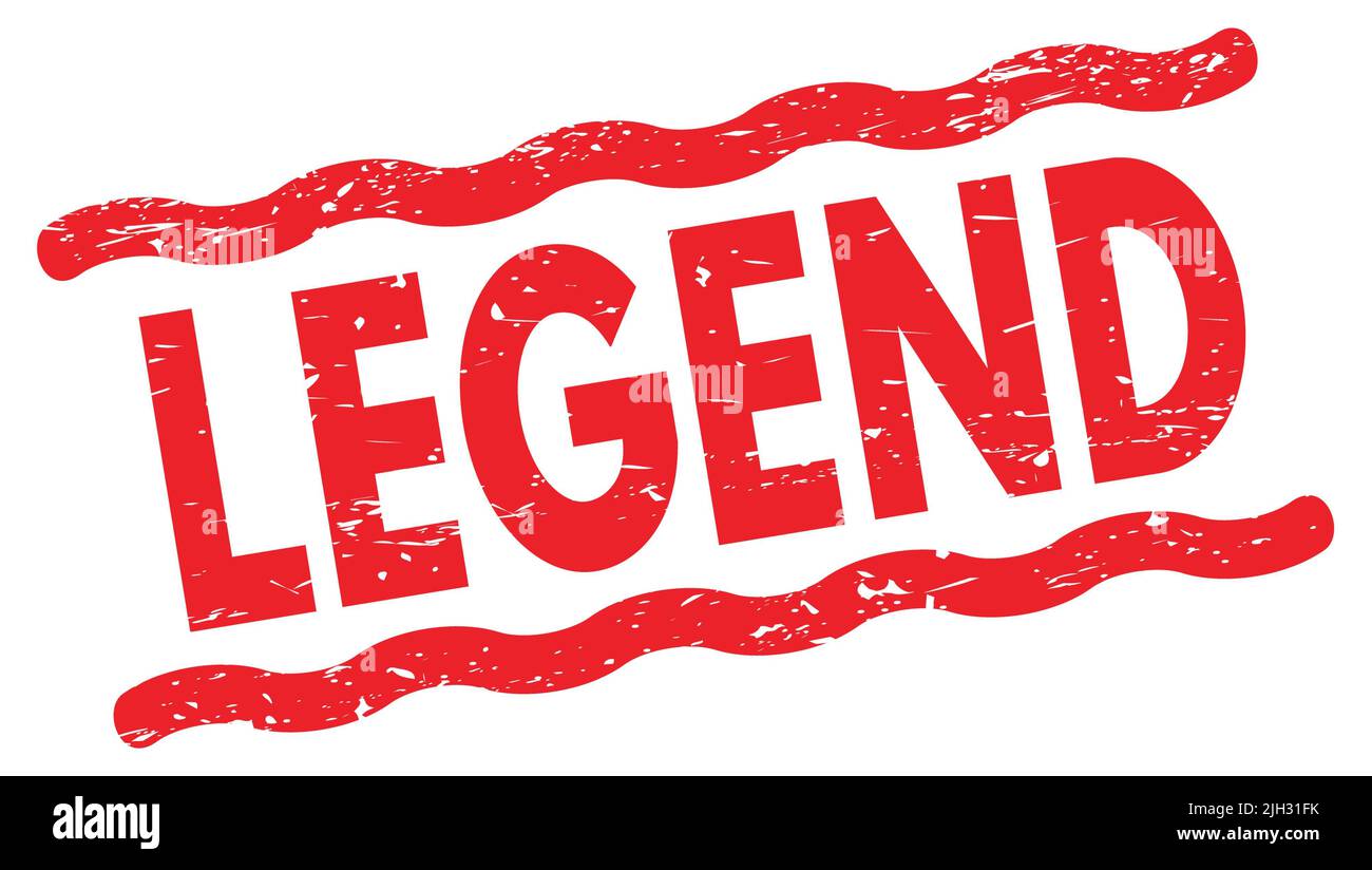 LEGEND text written on red lines stamp sign Stock Photo - Alamy