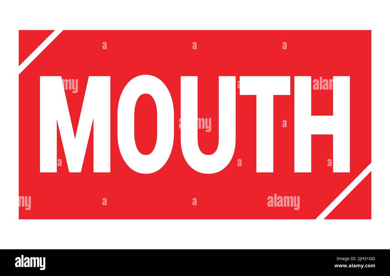 MOUTH text written on red rectangle stamp sign Stock Photo - Alamy
