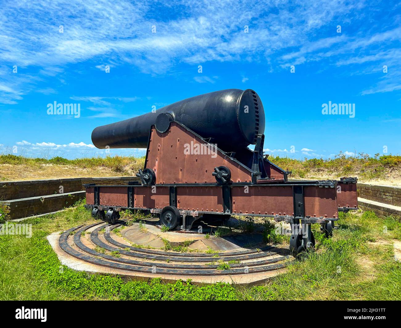 Ship Island, MS - June 17, 2022: 15-inch Rodman Cannon at Fort ...