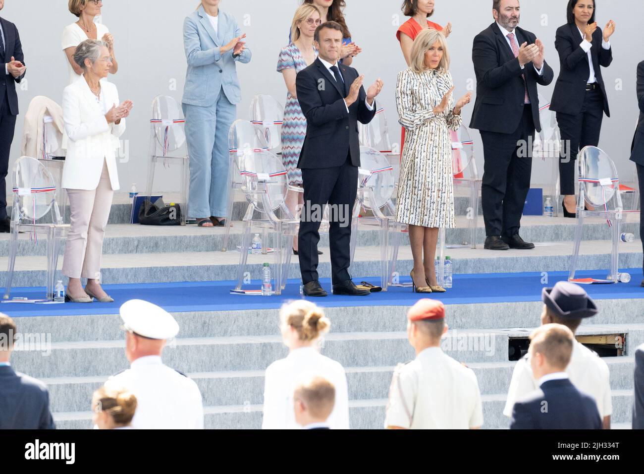 Paris, France. 14th July, 2022. French Prime Minister Elisabeth Borne ...