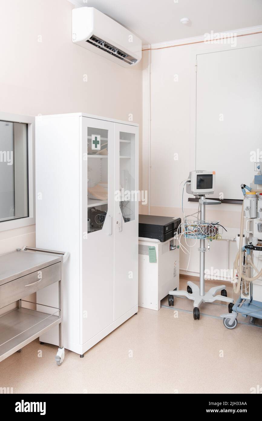 Technologically advanced equipment in CT or MRI Scan room. Modern ...