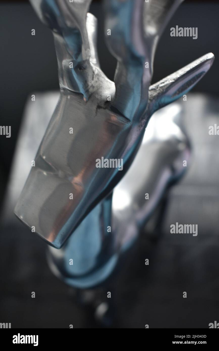 Metal/Silver Reindeer Ornament Stock Photo - Alamy