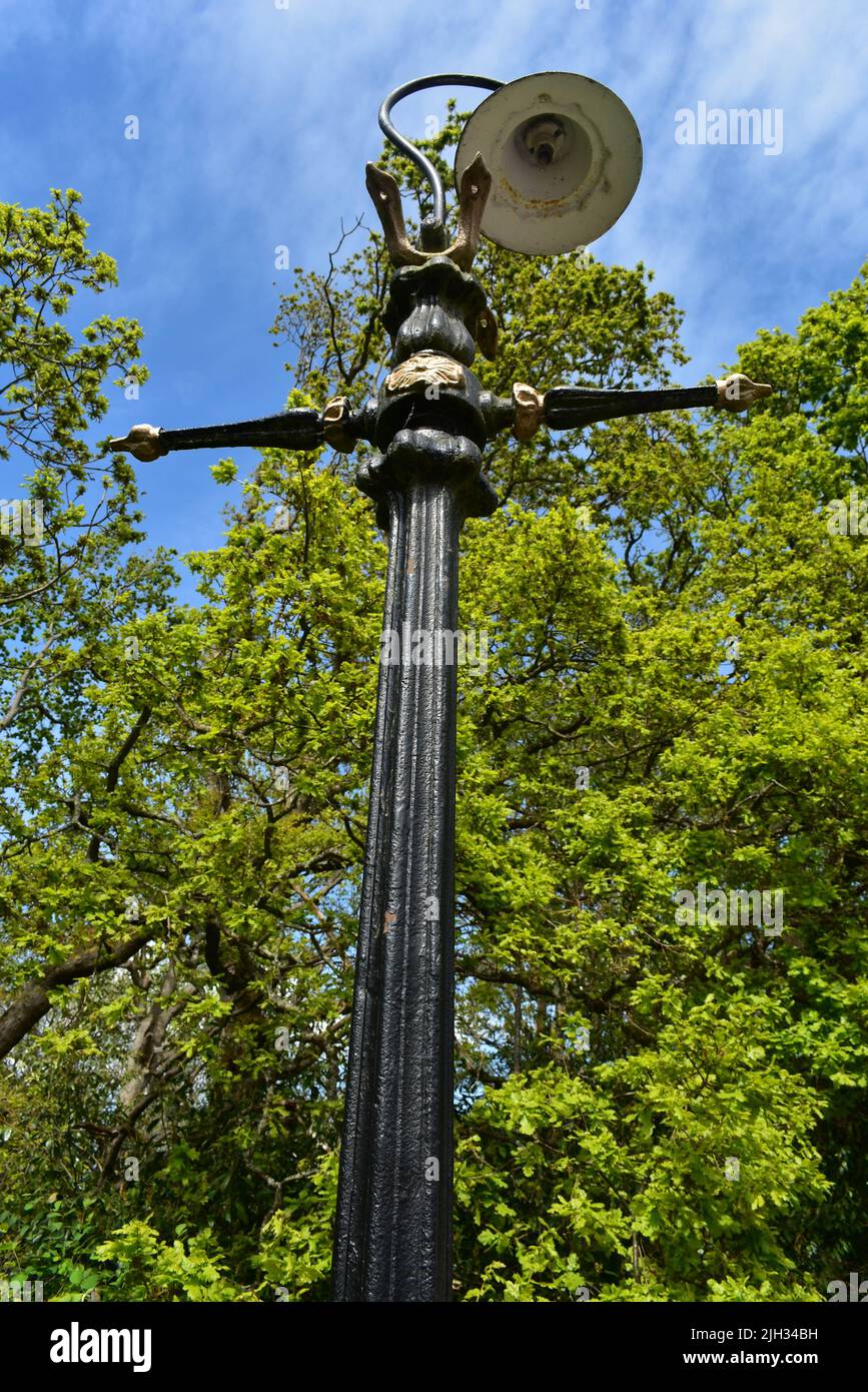 Lamp Post In Royal Victoria Country Park Stock Photo - Alamy