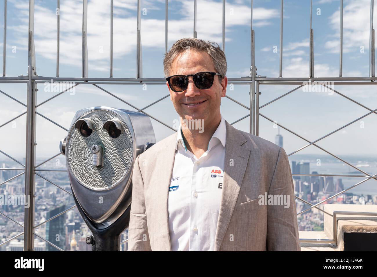 New York, NY - July 14, 2022: Formula E CEO Jamie Reigle poses on ...