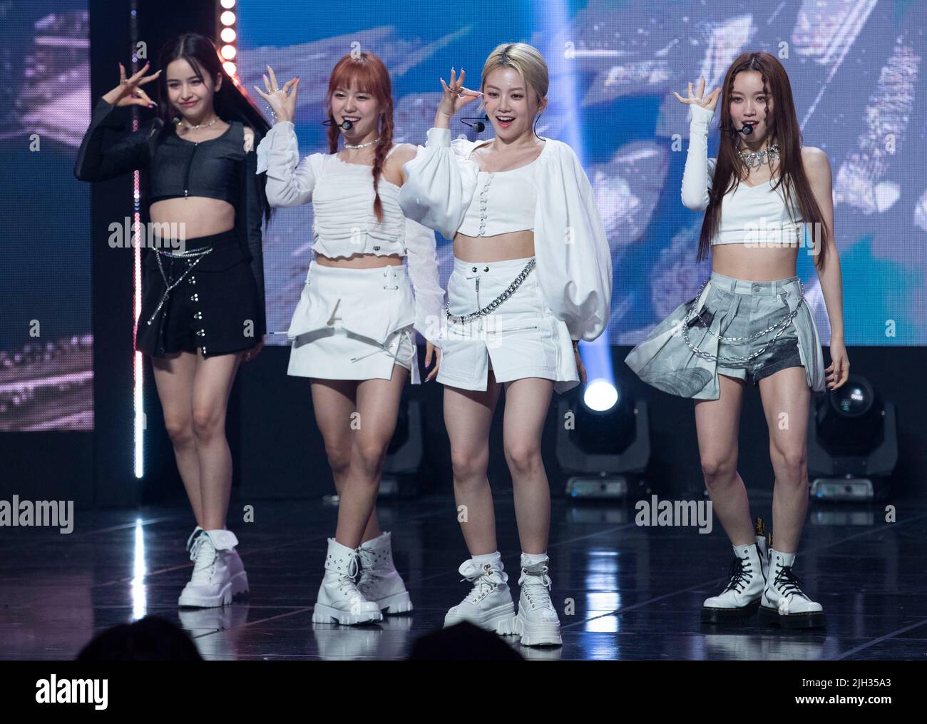 13 July 2022 - Goyang, South Korea : K-Pop Japanese girl group XG ...