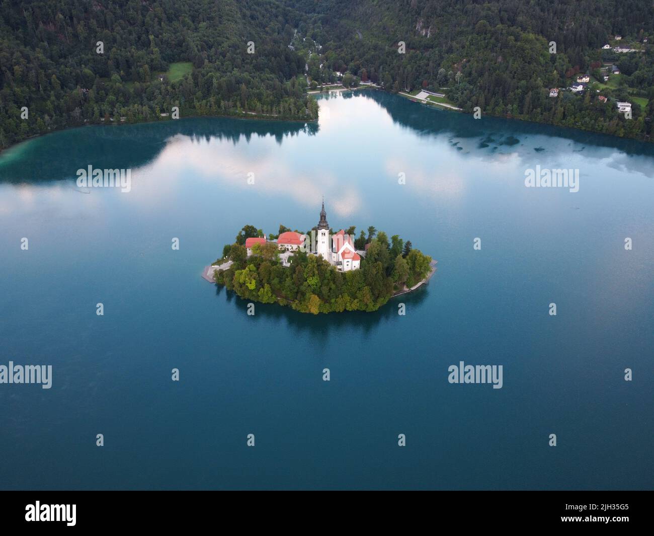 Aerial view of Lake Bled Stock Photo - Alamy