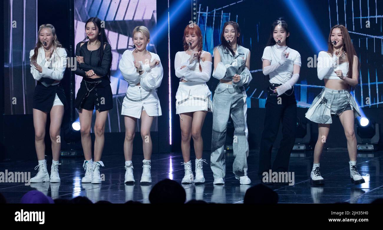 13 July 2022 - Goyang, South Korea : K-Pop Japanese girl group XG ...