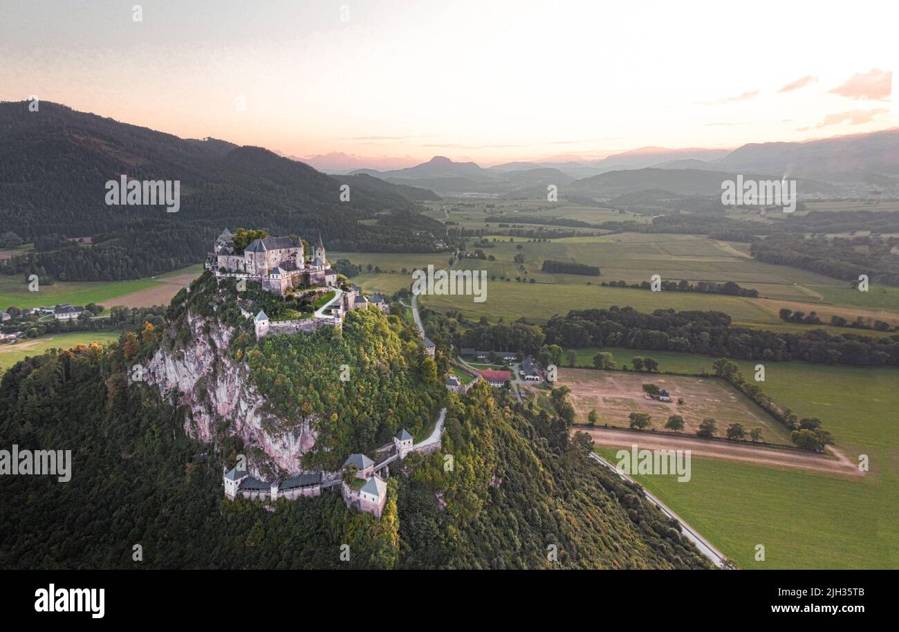 Hochosterwitz castle from above Stock Photo - Alamy