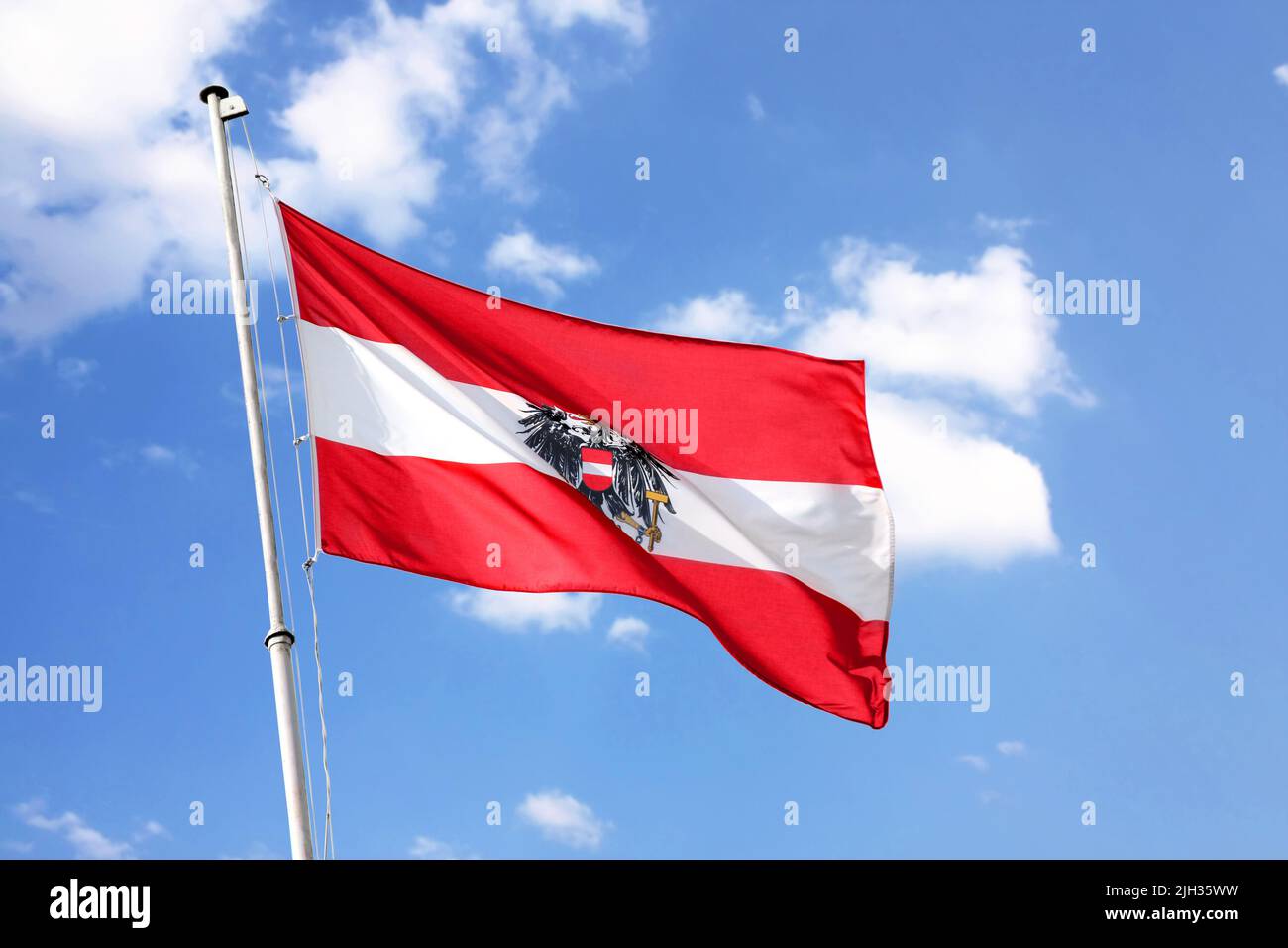 Austrian national flag hi-res stock photography and images - Alamy
