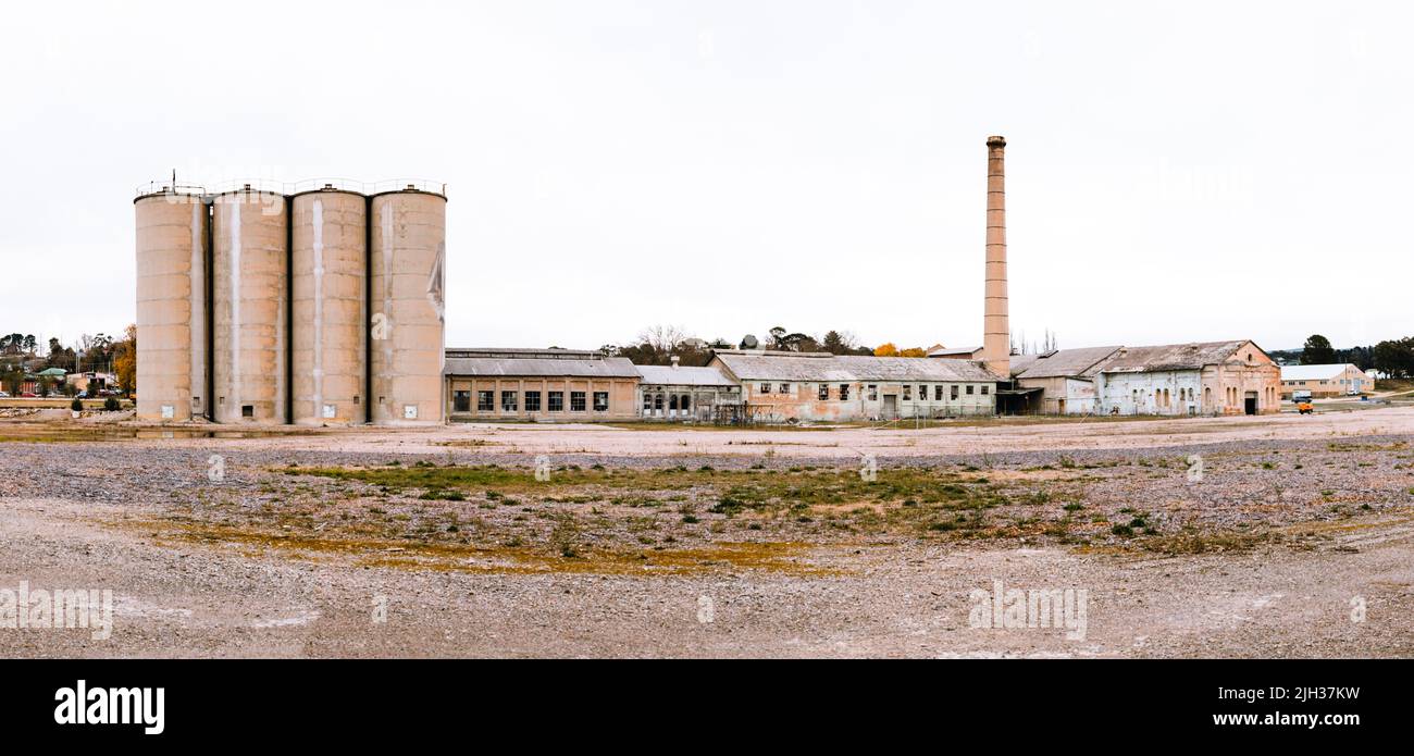 Photograph of the silos and buildings at the now closed historical ...