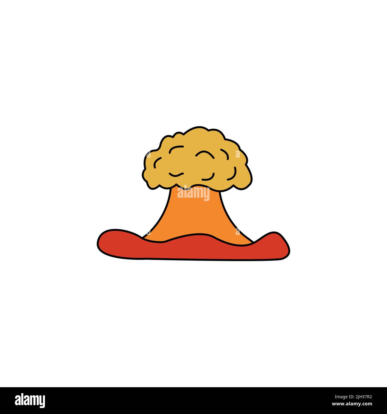 Nuclear explosion. Vector. Vector isolated icon of nuclear explosion ...