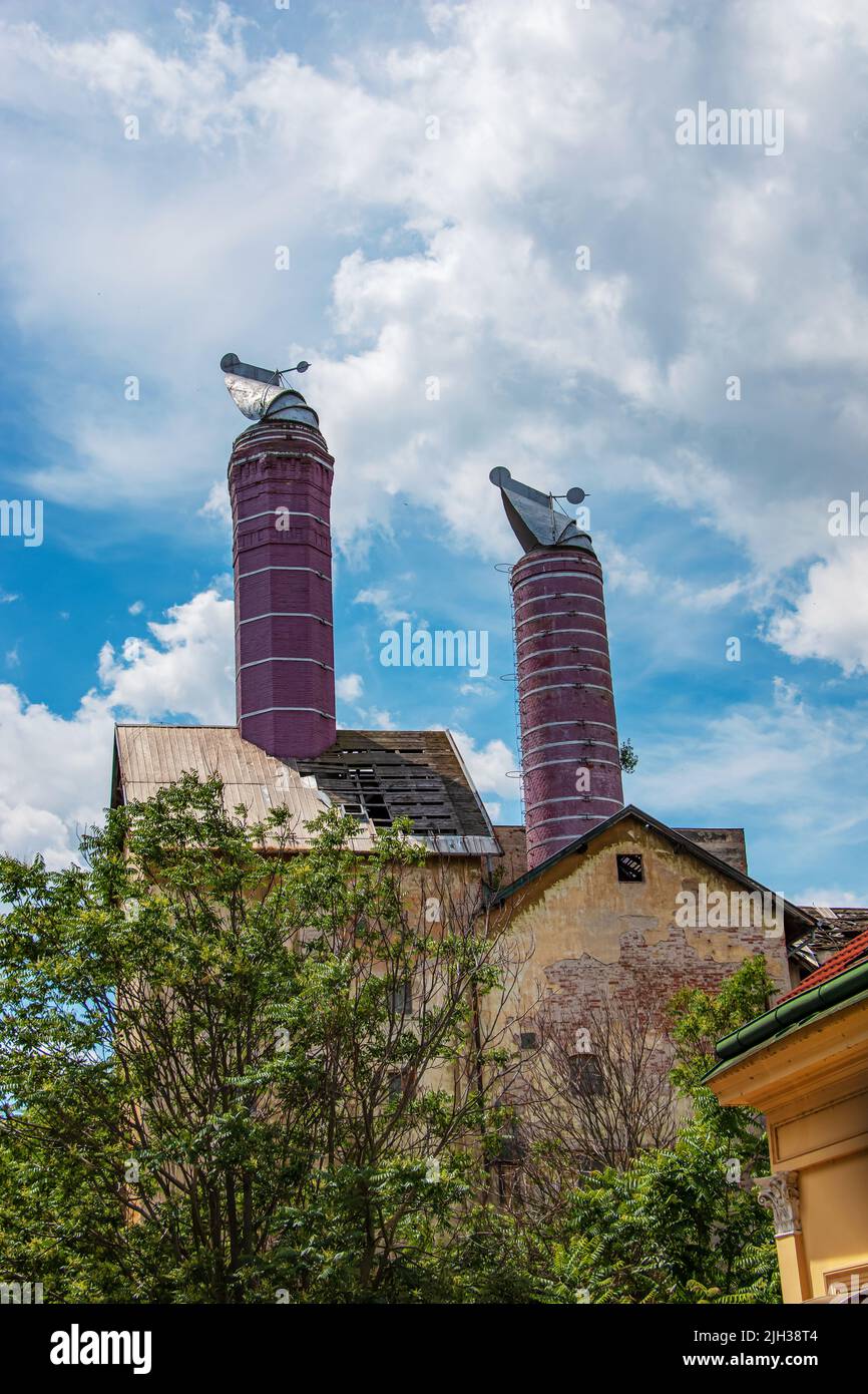 The original old historical building of the Gurbanov brewery, which ...