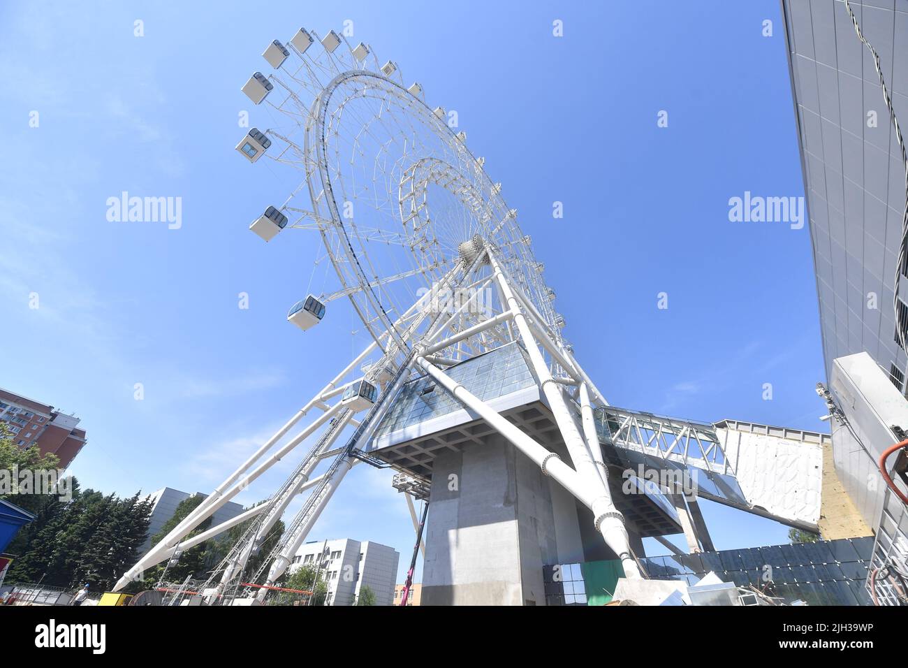 Moscow. A view of a Ferris wheel 'the Sun of Moscow' in the territory ...