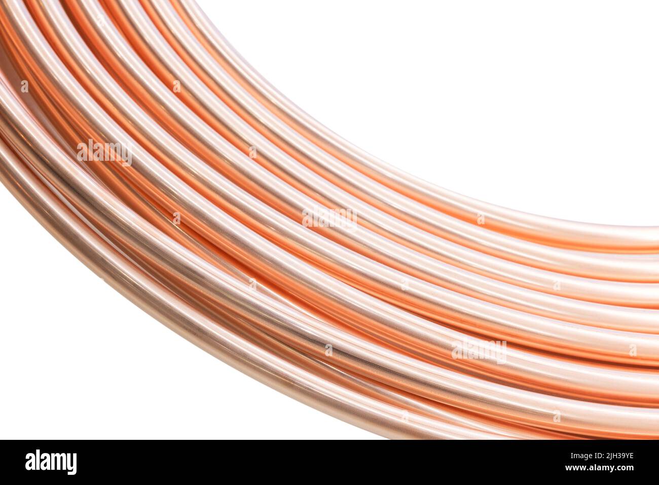 Background Isolation Of Copper Tubing Or Pipes, copper coils Stock ...