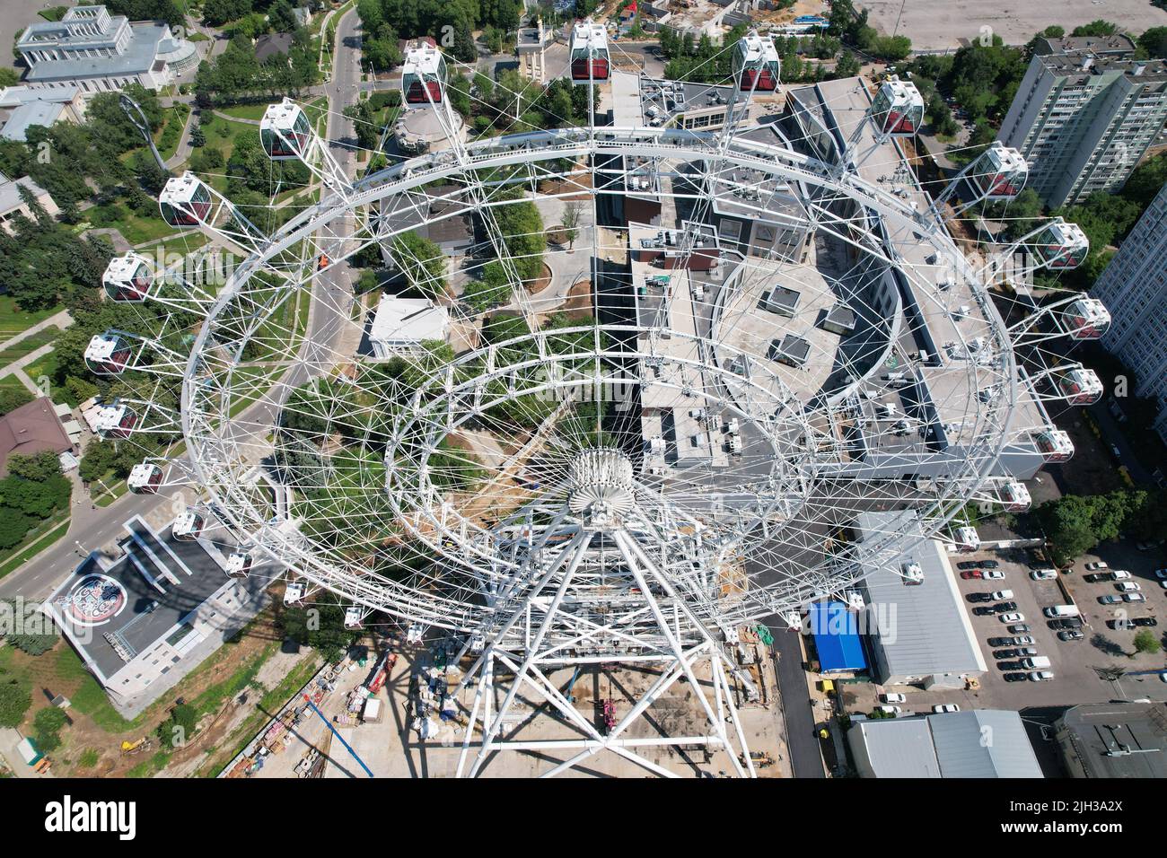 Moscow. A view of a Ferris wheel 'the Sun of Moscow' in the territory ...