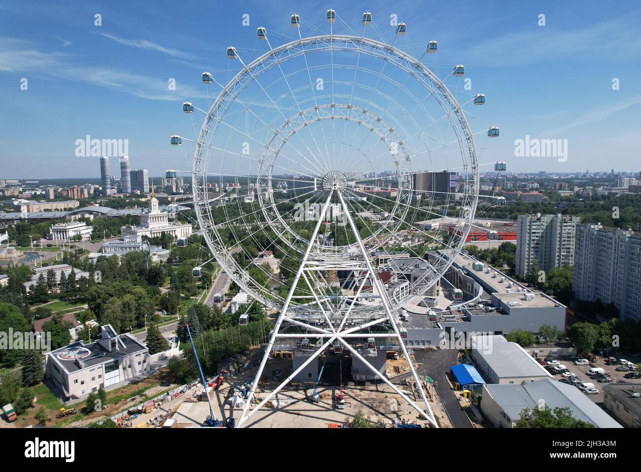 Moscow. A view of a Ferris wheel 'the Sun of Moscow' in the territory ...