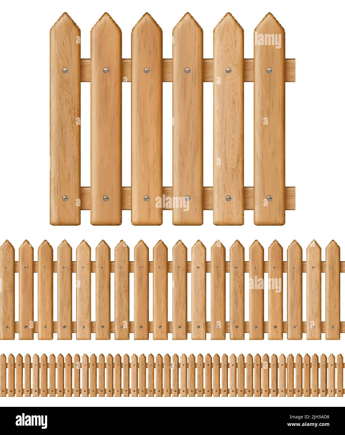 White palisade fence Stock Vector Images - Alamy