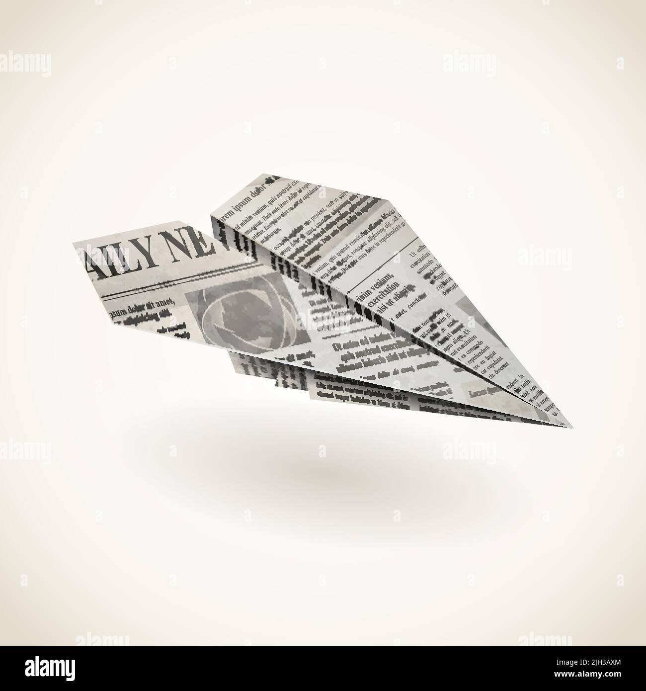 Hand newspaper paper airplane Stock Vector Images - Alamy