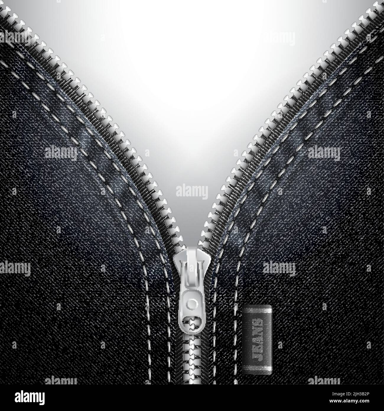 Denim background with open zipper Stock Vector Image & Art - Alamy