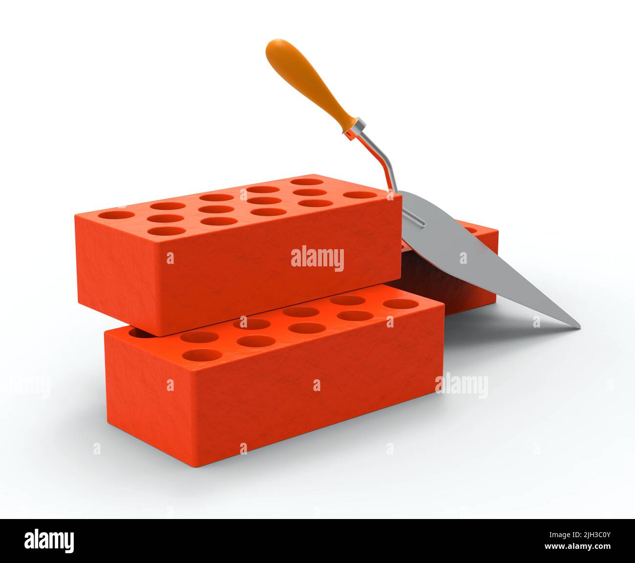 Bricks on a pallet Cut Out Stock Images & Pictures - Alamy