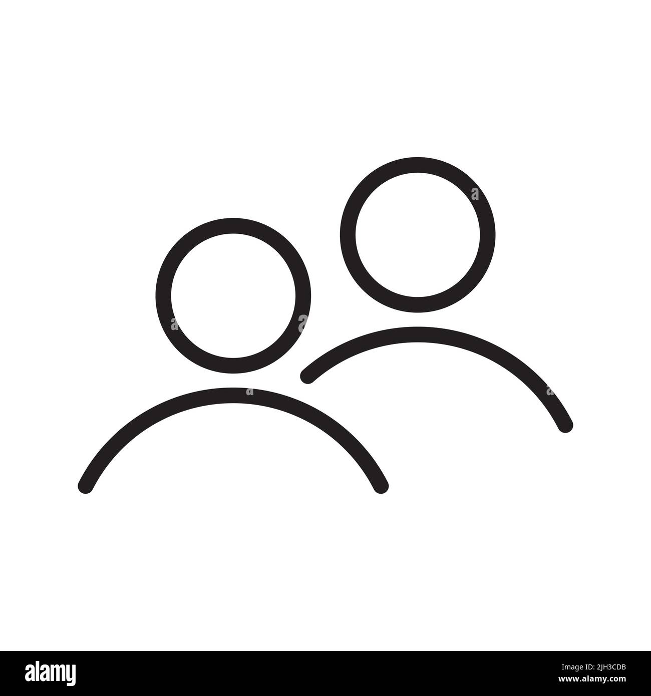 Two people line solid Stock Vector Images - Alamy