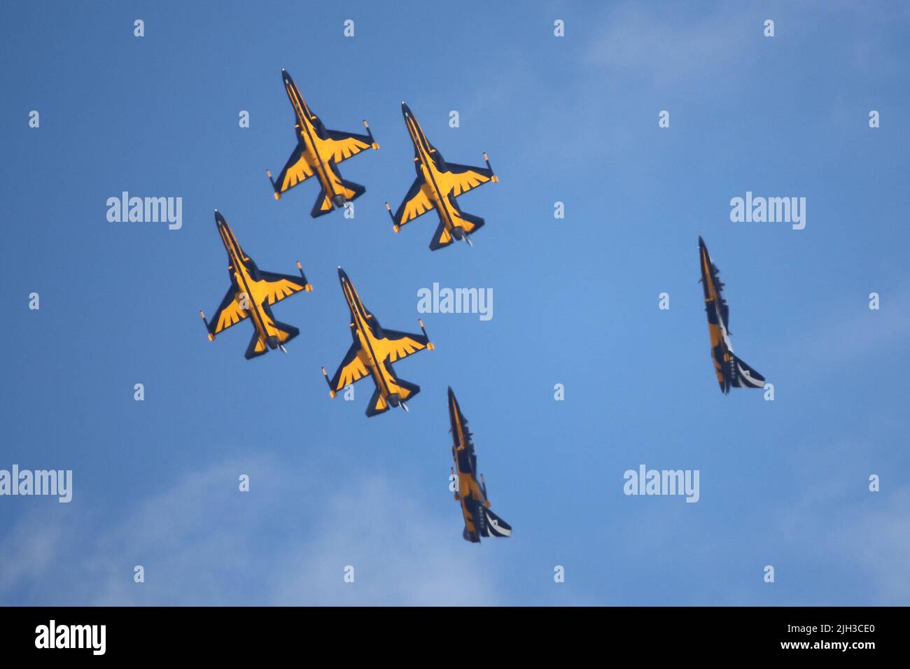 Fairford, UK. 14th July, 2022. The South-Korean Aerobatic Team The ...
