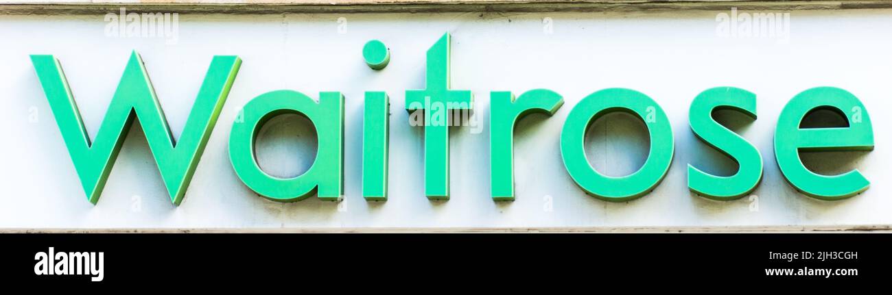 Waitrose store signboard Stock Photo - Alamy