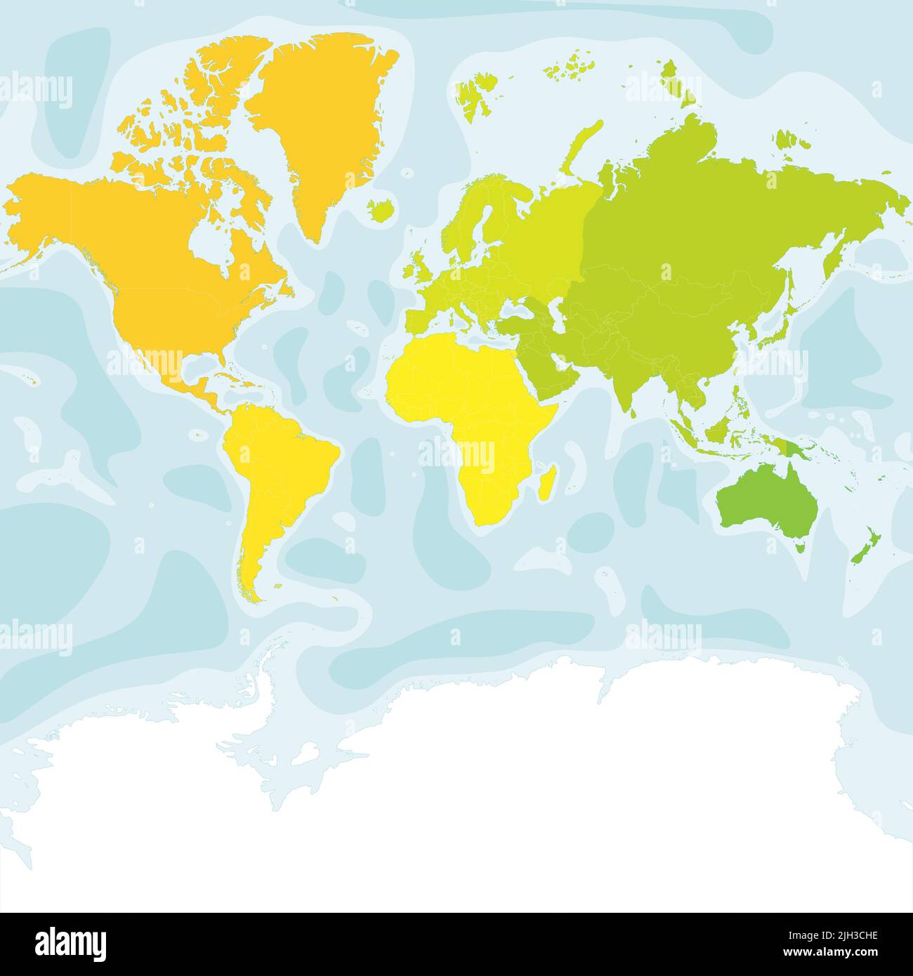 World map colour continents Stock Vector Images - Alamy