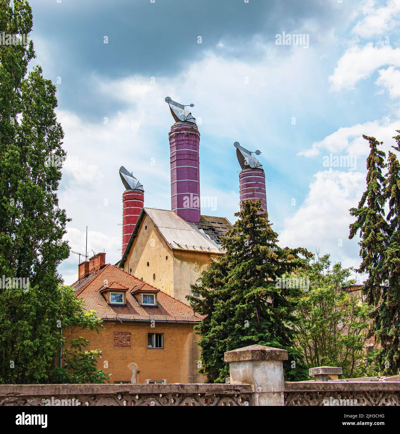 The original old historical building of the Gurbanov brewery, which ...