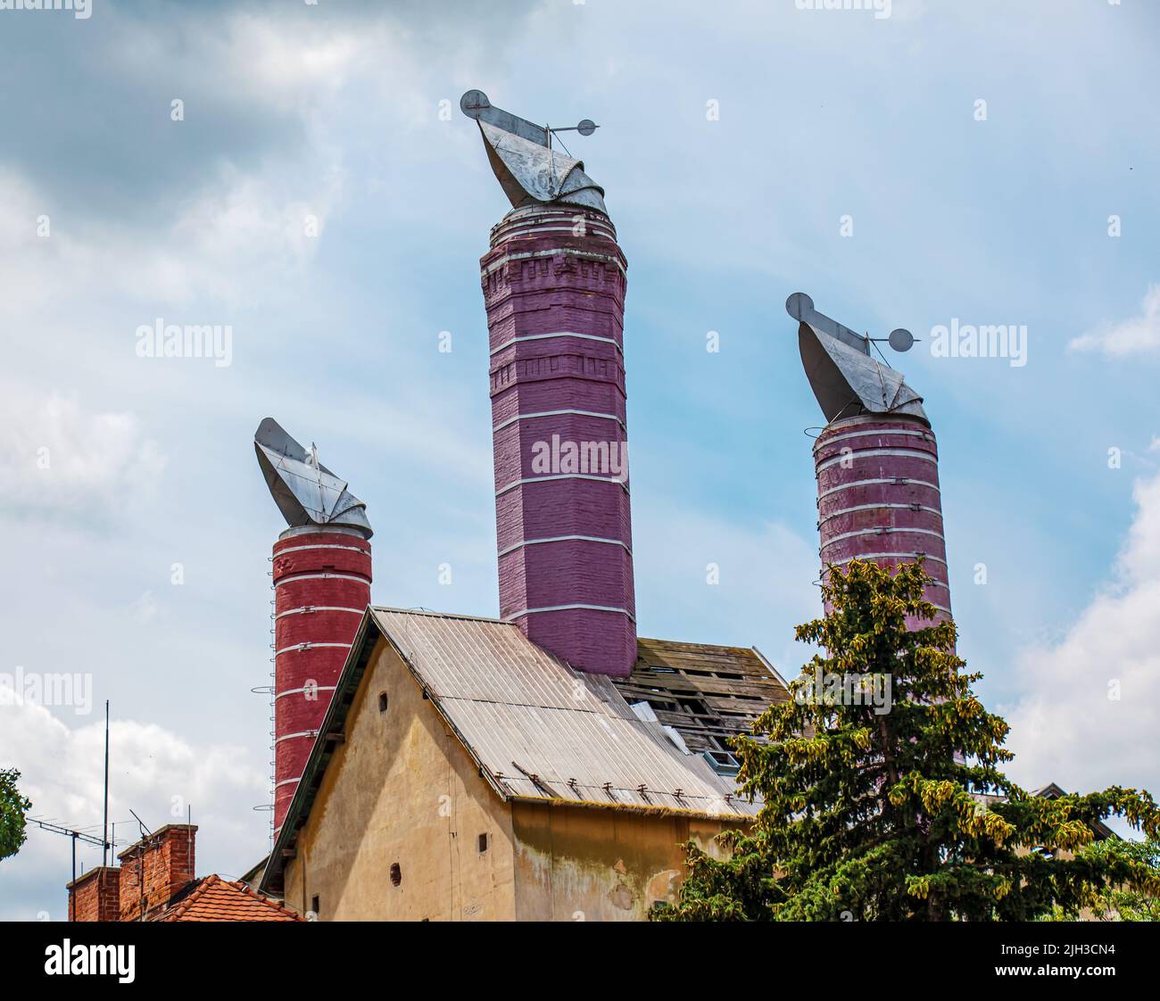 The original old historical building of the Gurbanov brewery, which ...