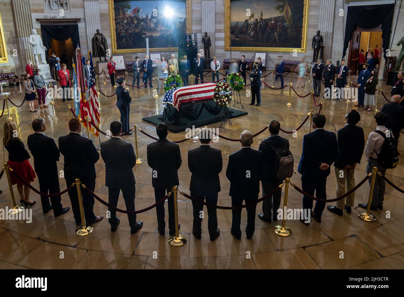 USA. 14th July, 2022. DC-hill. People attend the public viewing at a ...