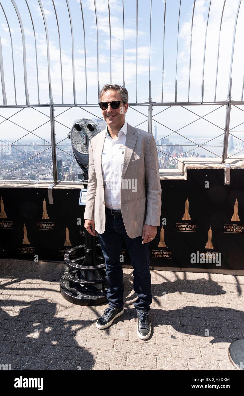 New York, USA. 14th July, 2022. Formula E CEO Jamie Reigle poses on ...